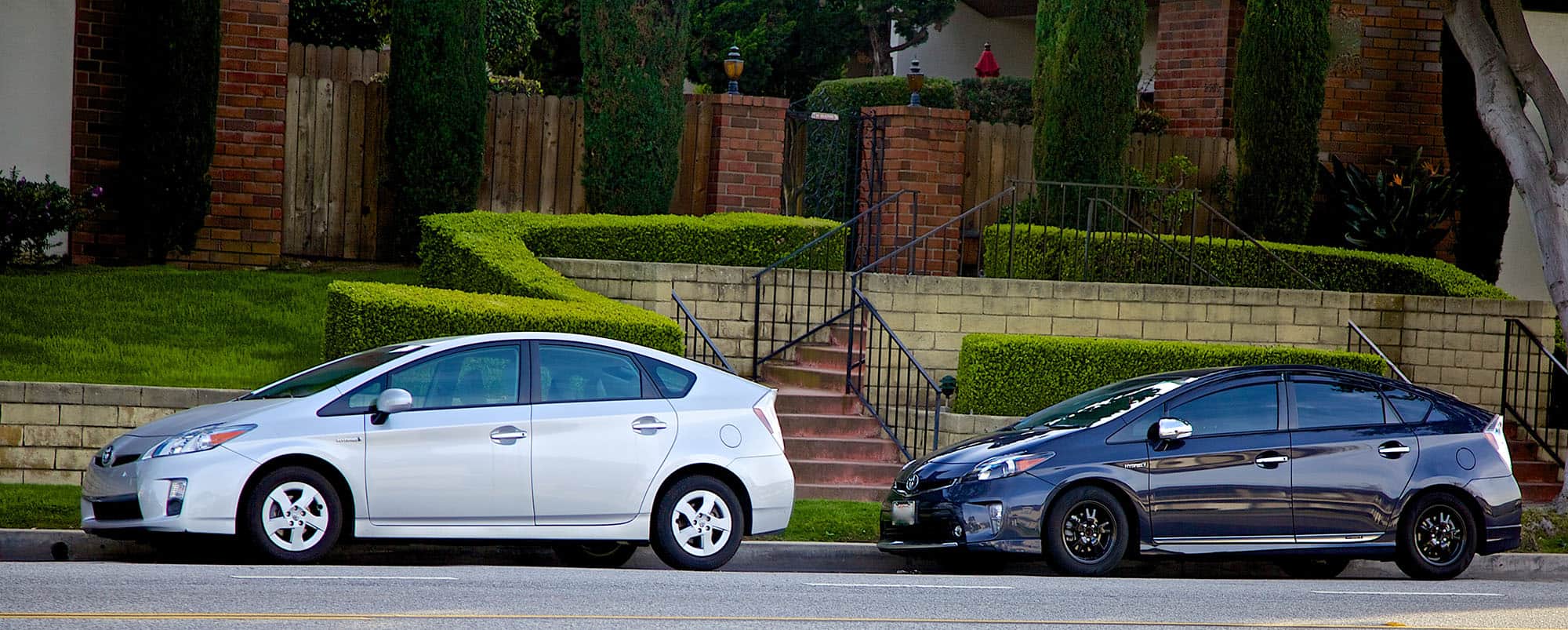 Prius with stock wheels lowered on TRD springs, comparison » Balancing Act